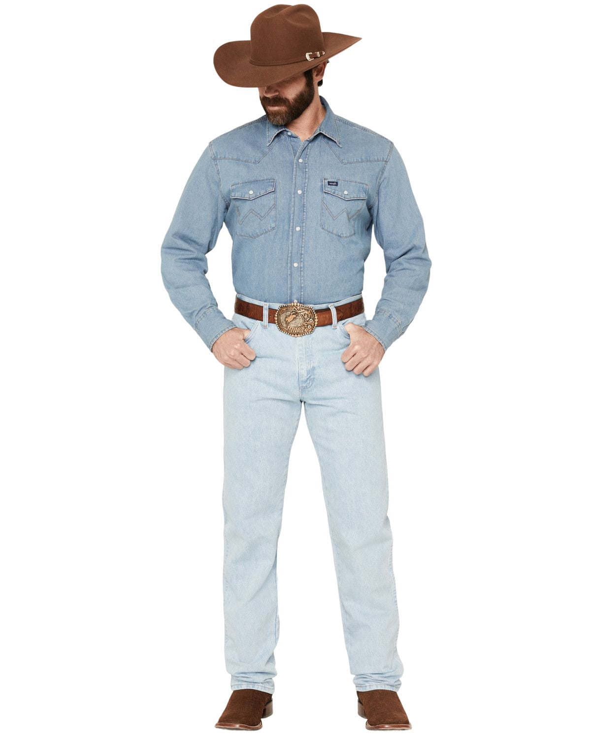 Wrangler Men's Men'S 13Mwz Jeans Cowboy Cut Original Fit Prewashed ...