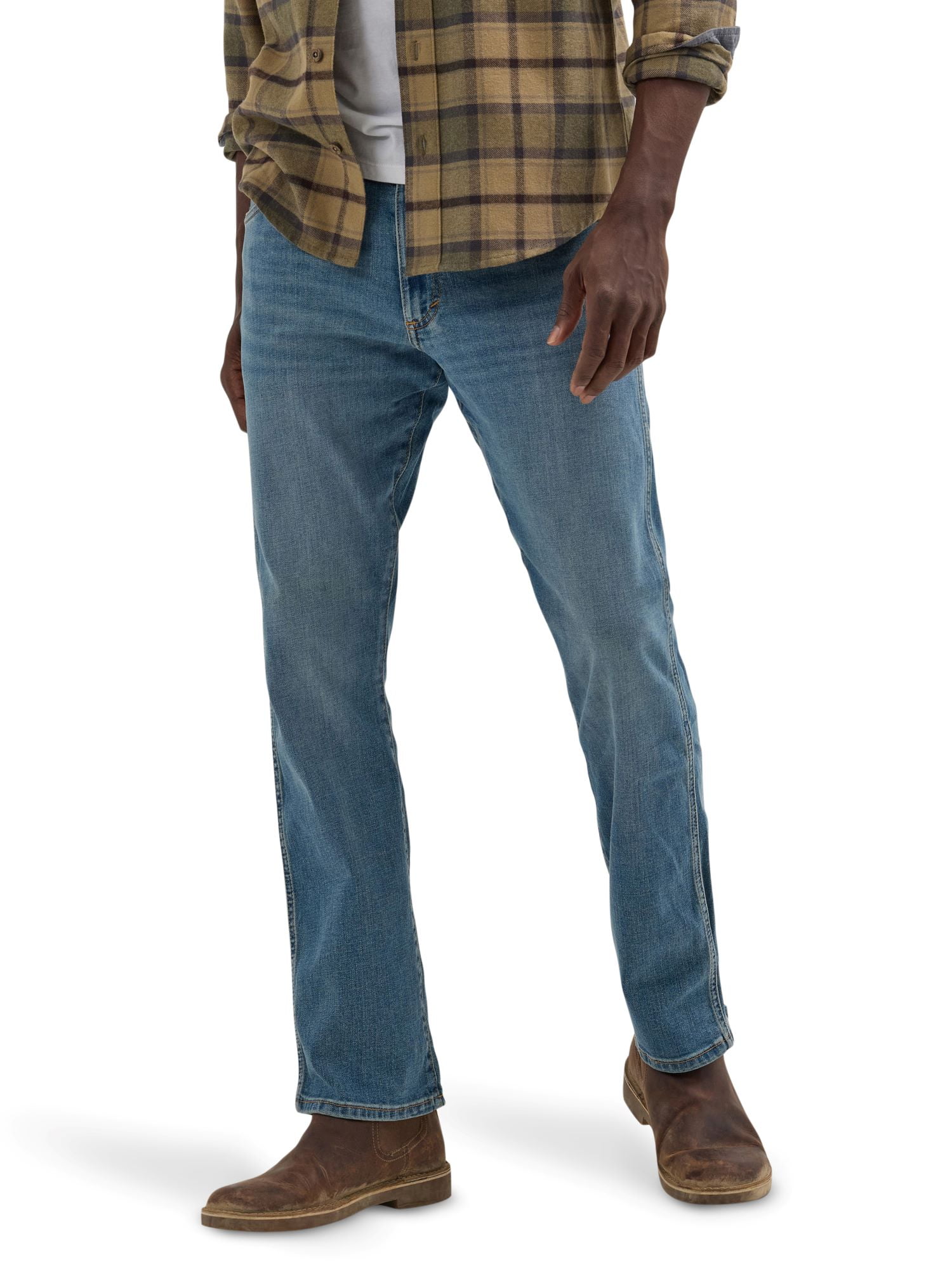 Wrangler Men's Bootcut Jeans with Stretch, 5-Pocket, Cotton Blend ...