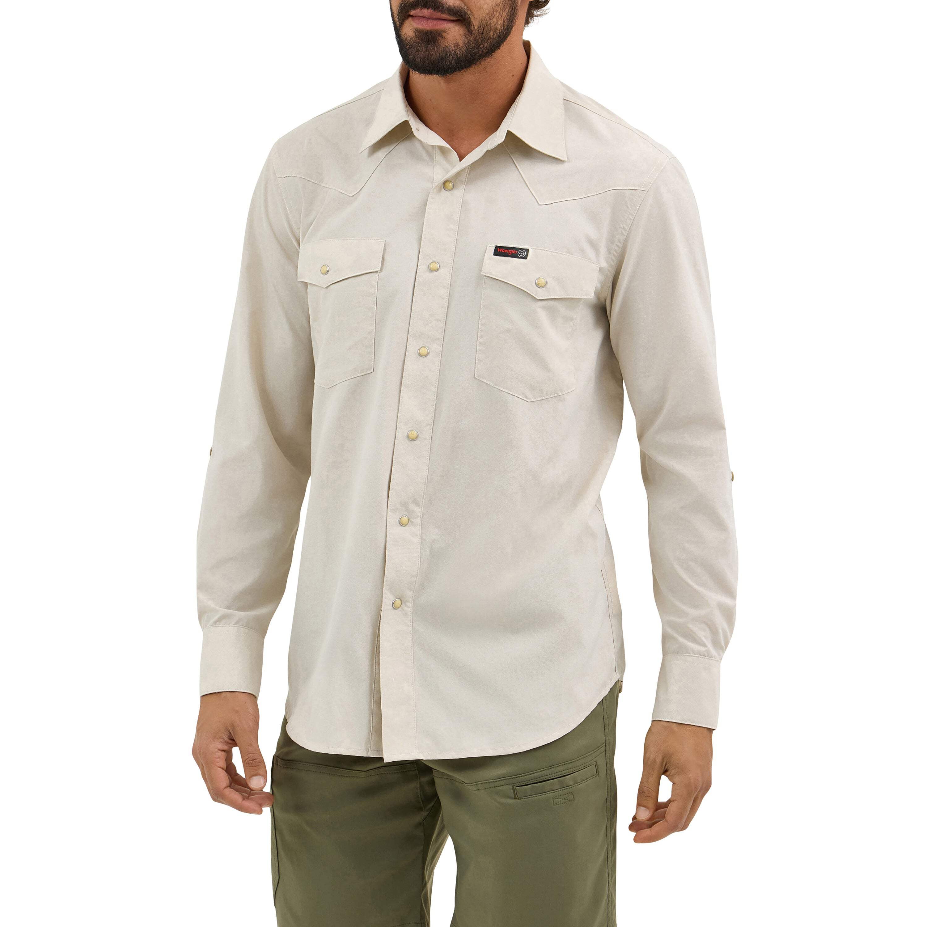 Wrangler® Men's Drover Shirt, Sizes M-3XL - Walmart.com