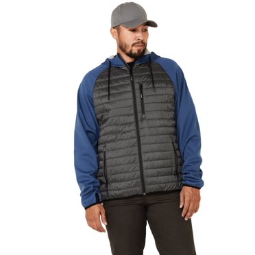 Wrangler® Men's and Big Men's Heavyweight Hooded Shirt Jacket, Sizes S ...