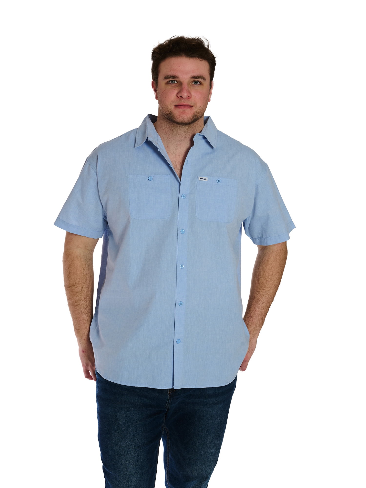 Wrangler Men's Big and Tall Button Closure Shirts ,Big size up to 6XL ...