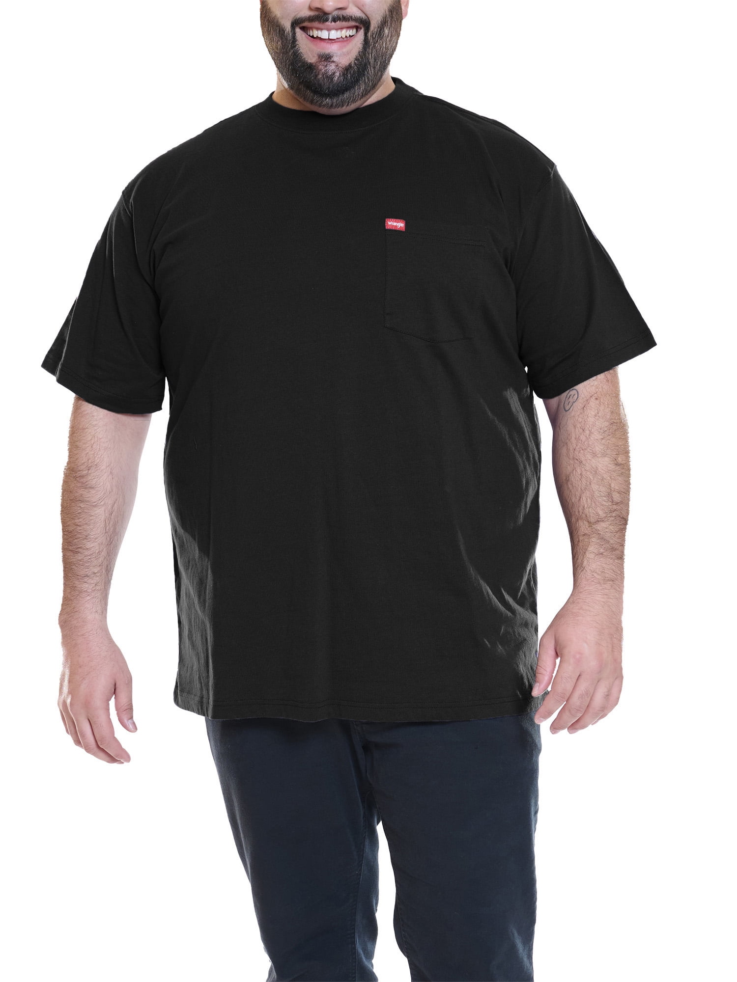 Wrangler Men’s Big and Tall Cotton Pocket T-Shirt, Sizes 1XL-6XL ...