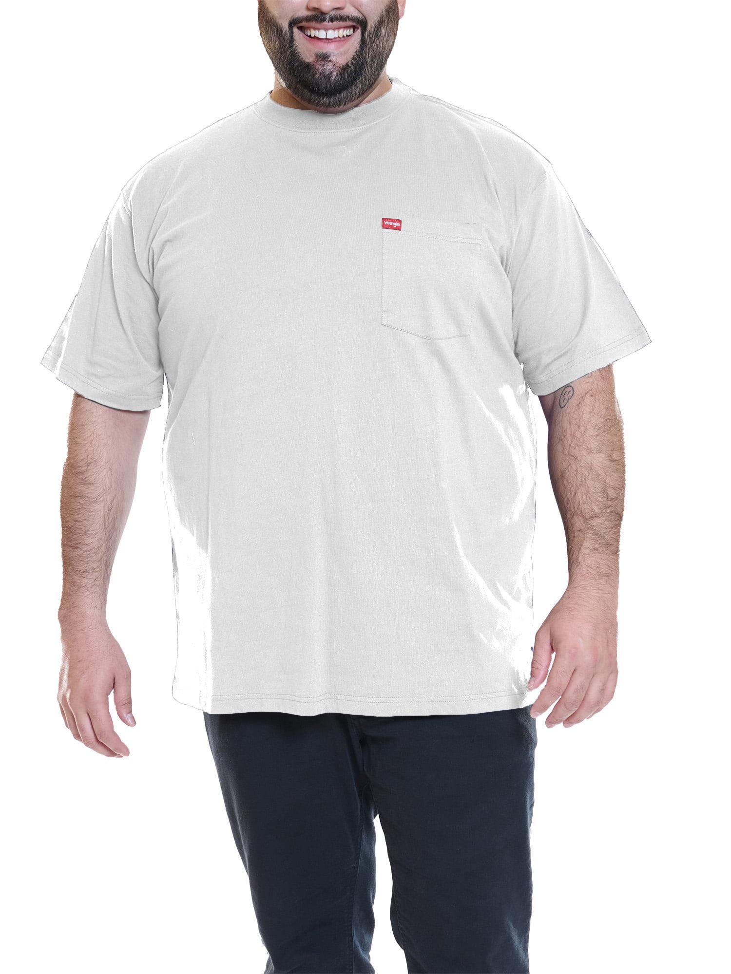 Wrangler Men’s Big and Tall Cotton Pocket T-Shirt, Sizes 1XL-6XL ...