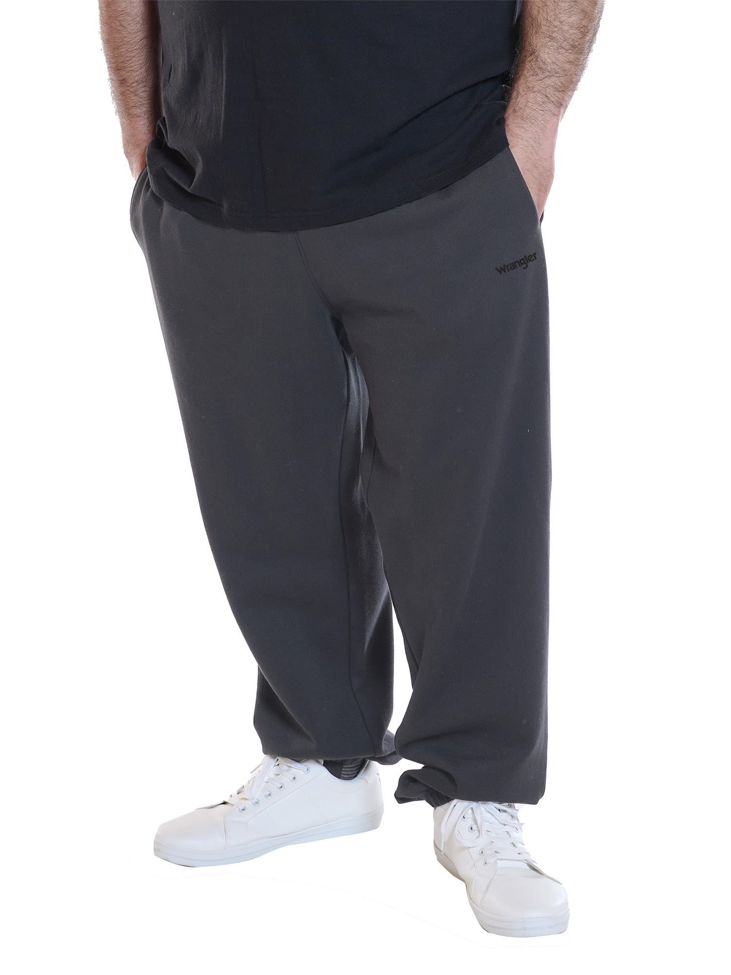 Wrangler Men's Big & Tall Fleece Sweatpants with Pockets, Sizes Up to ...