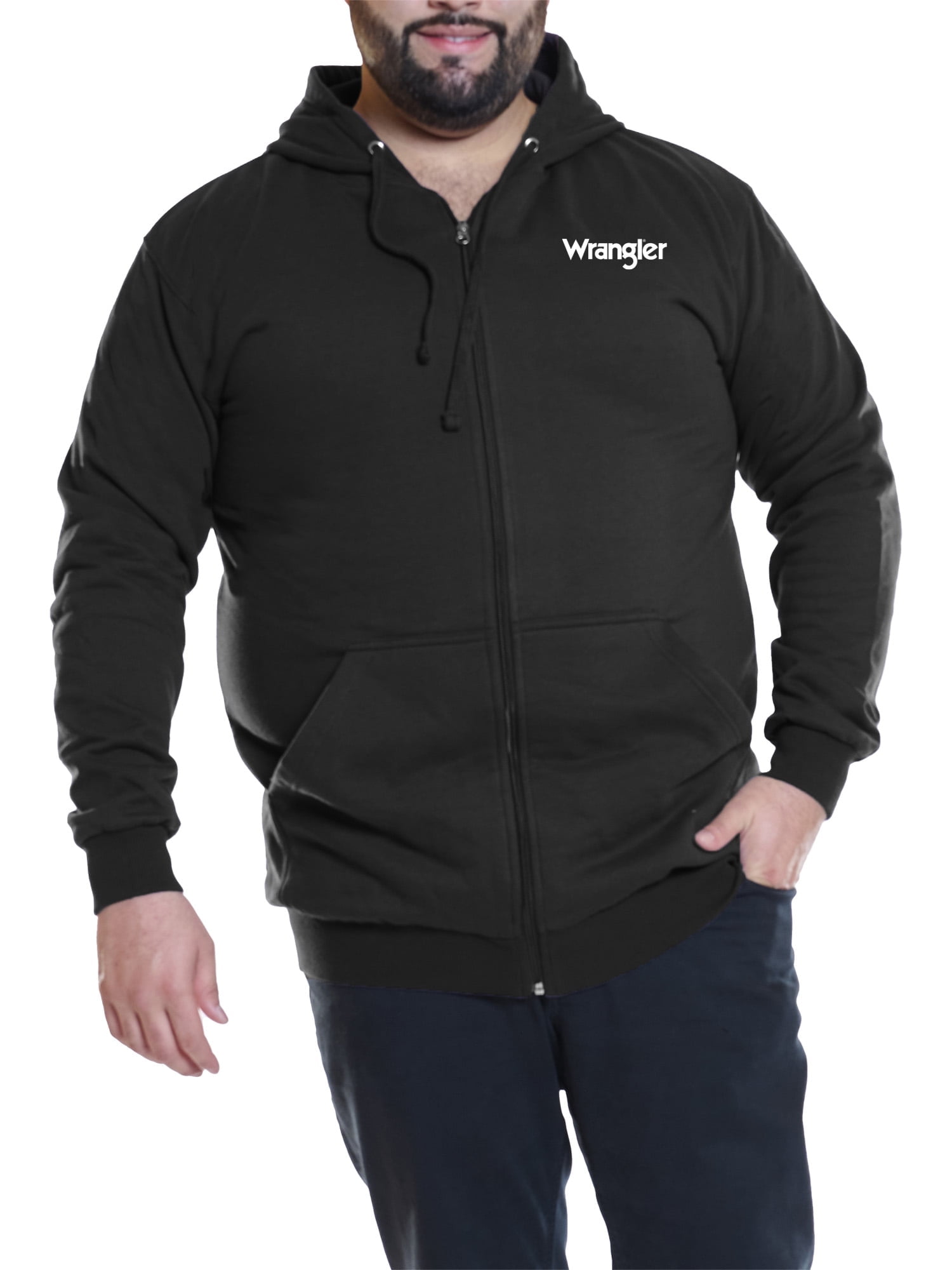 Wrangler men's Full Zip Thermal Fleece Hoodie - 6XL & 5XLT Sizes ...