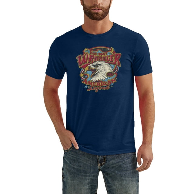 Wrangler Men's Big and Tall Graphic T-Shirt, Big Size up to 6XL and ...