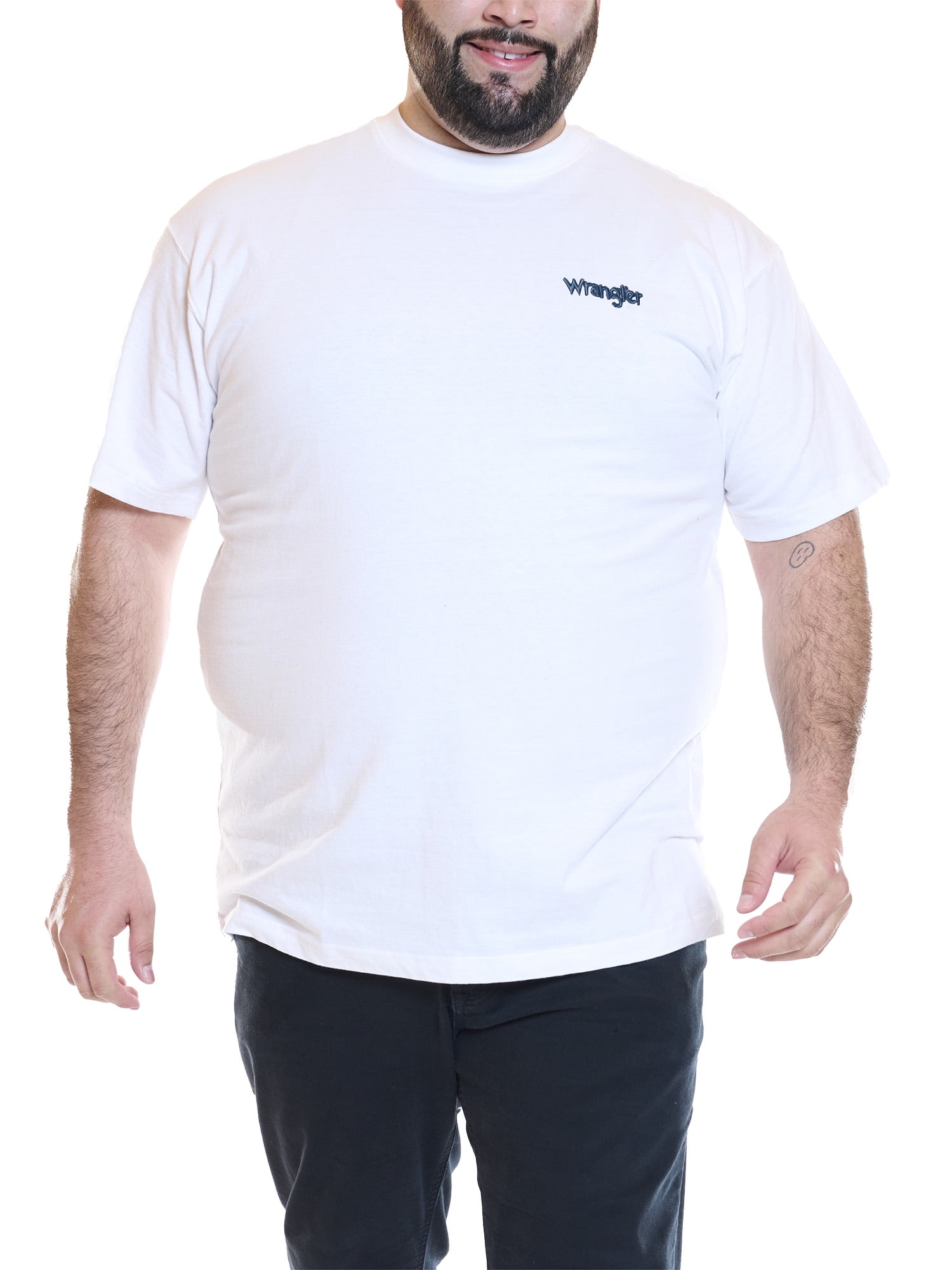 Wrangler Men's Big & Tall Logo T-Shirt, Sizes 1XL-6XL, Cotton Crewneck ...