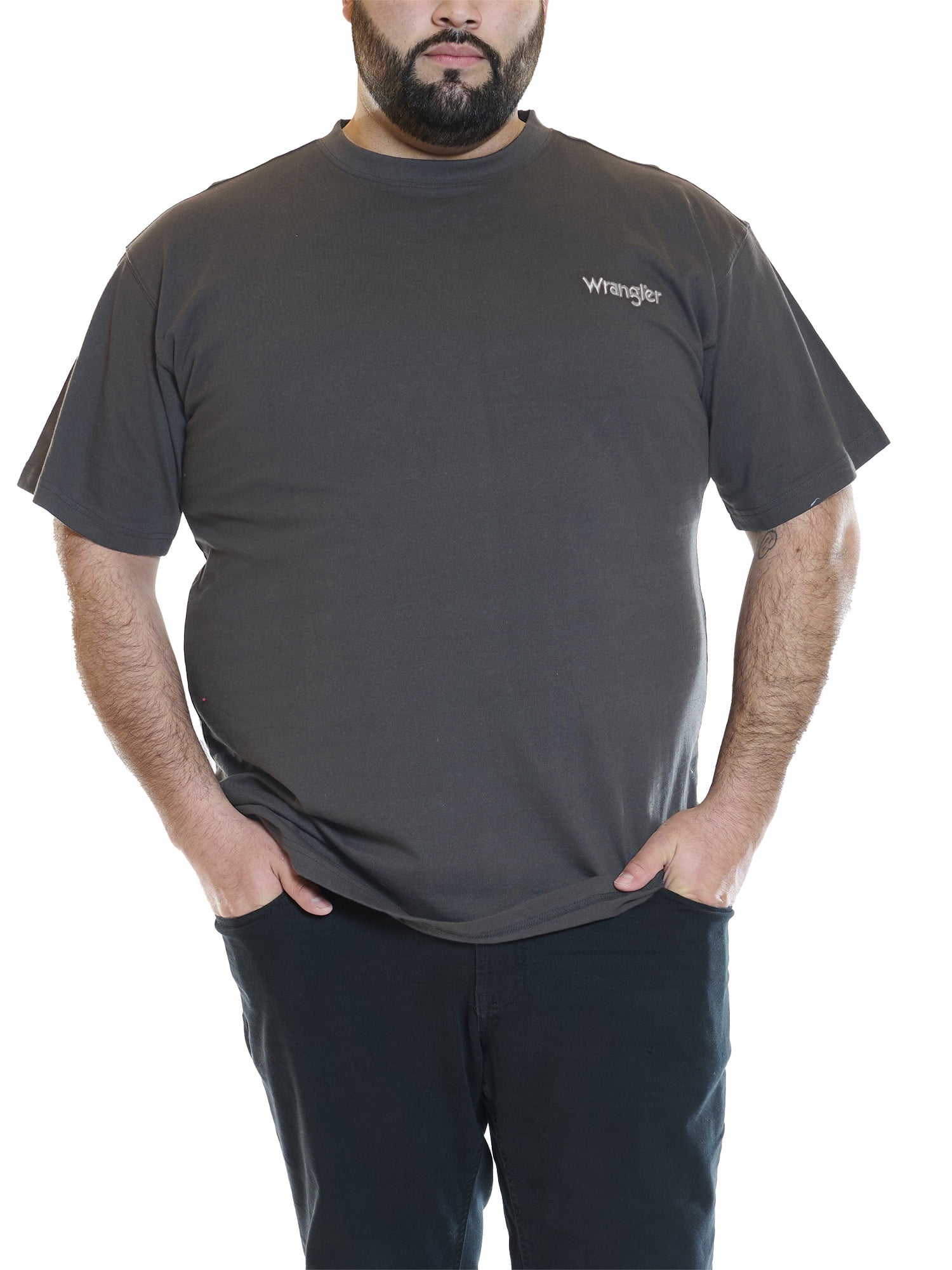 Wrangler Men's Big and Tall Logo T-Shirt, 1XL-6XL, Cotton Crewneck ...