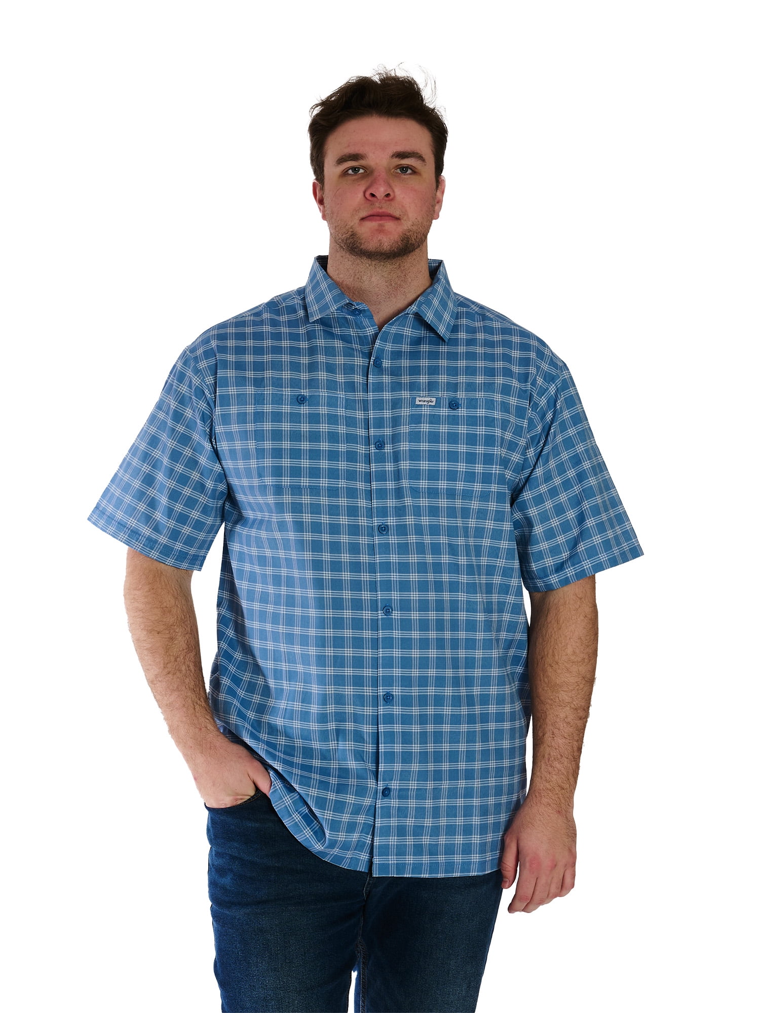 Wrangler Men's Big and Tall Plaid Shirts ,Big size up to 6XL and Tall ...