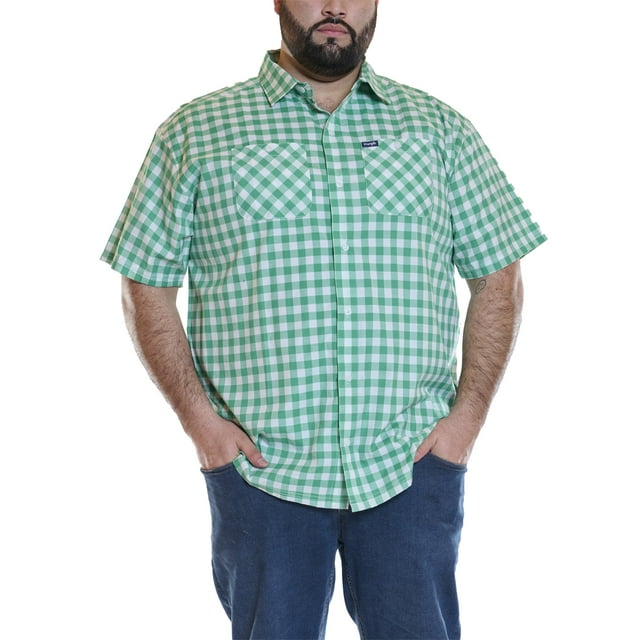 Wrangler Men's Big and Tall Plaid Woven Shirt ,Big Size Up To 6XL And ...