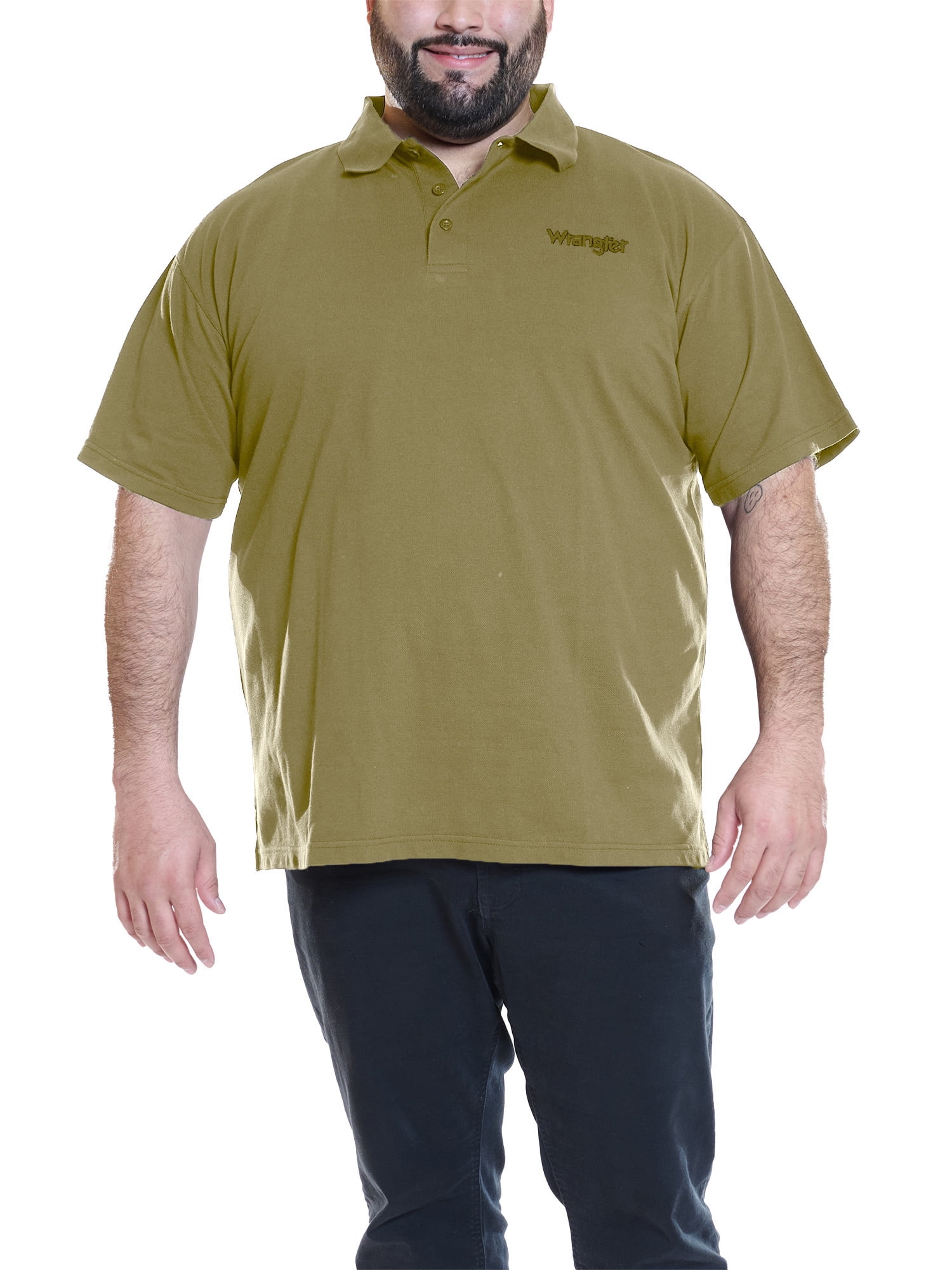 Wrangler men's Polo Shirt - 6XL & 4XT Sizes - Cotton Pique Polo ...