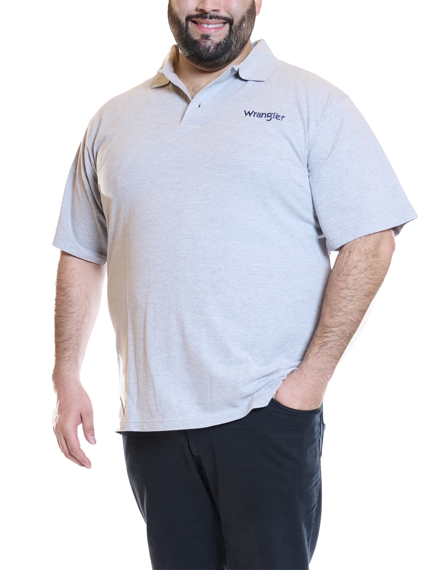 Wrangler Men's Big and Tall Short Sleeve Polo Shirt ,Big sizes up to ...