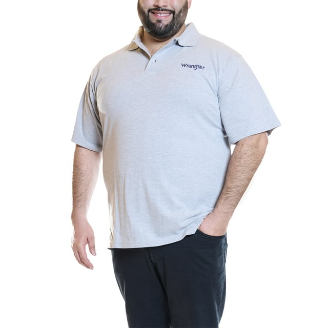 Wrangler Men's Big & Tall Short Sleeve Polo Shirt Sizes 6XL 4XT Cotton ...