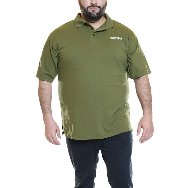 Wrangler Men's Big and Tall Short Sleeve Polo Shirt ,Big sizes up to ...