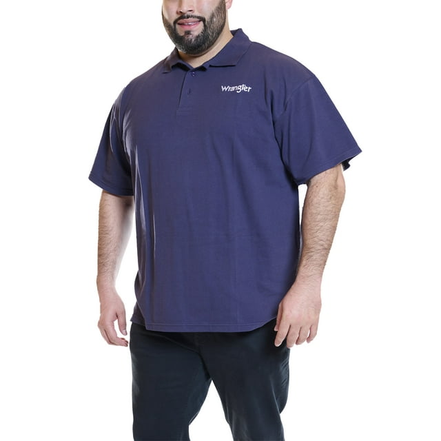 Wrangler Men's Big and Tall Short Sleeve Polo Shirt ,Big sizes up to ...