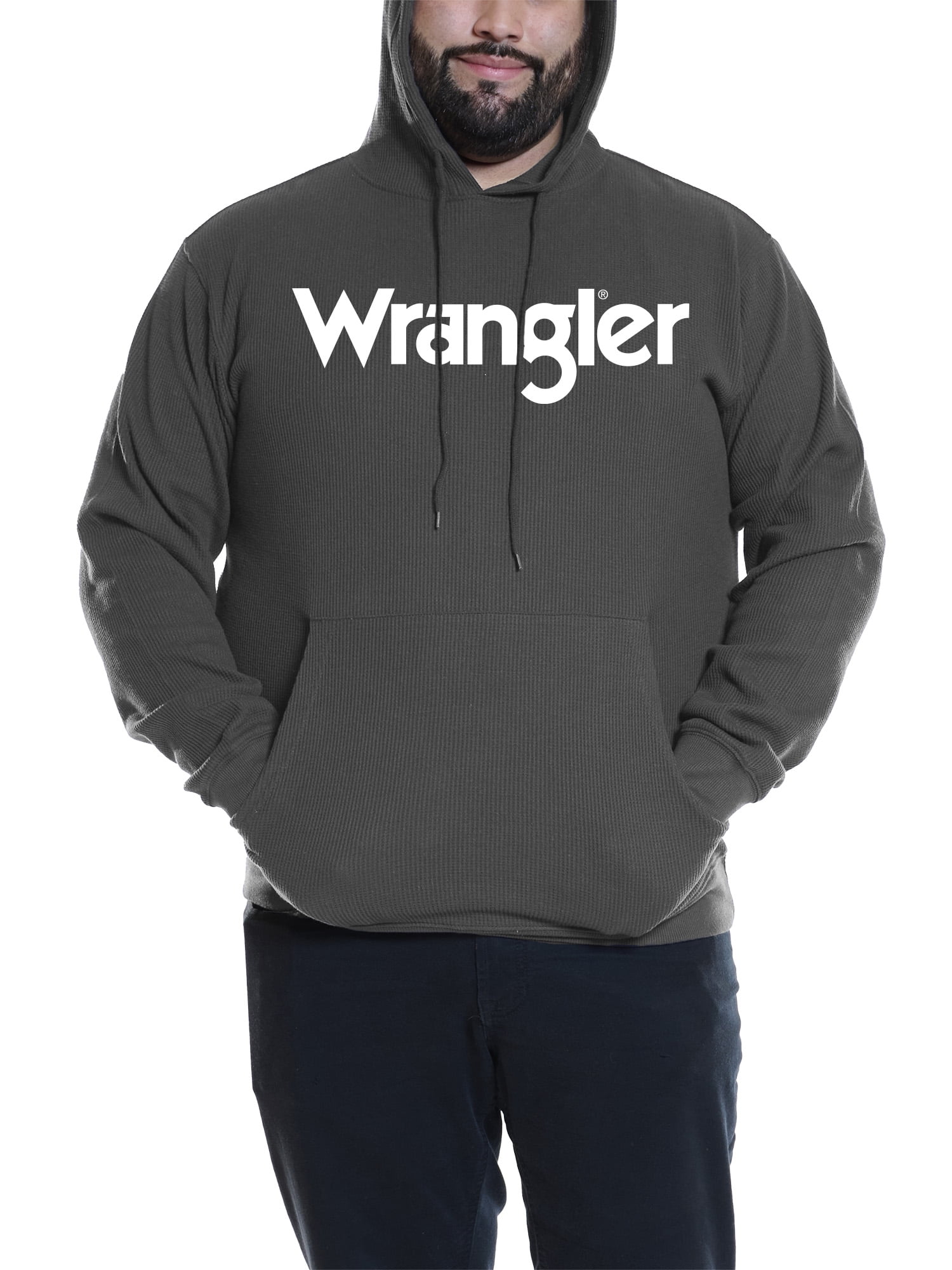 Wrangler Men's Big and Tall Thermal Fleece Hoodie, Big Size up to 6XL and Tall Size up to 5XT ...