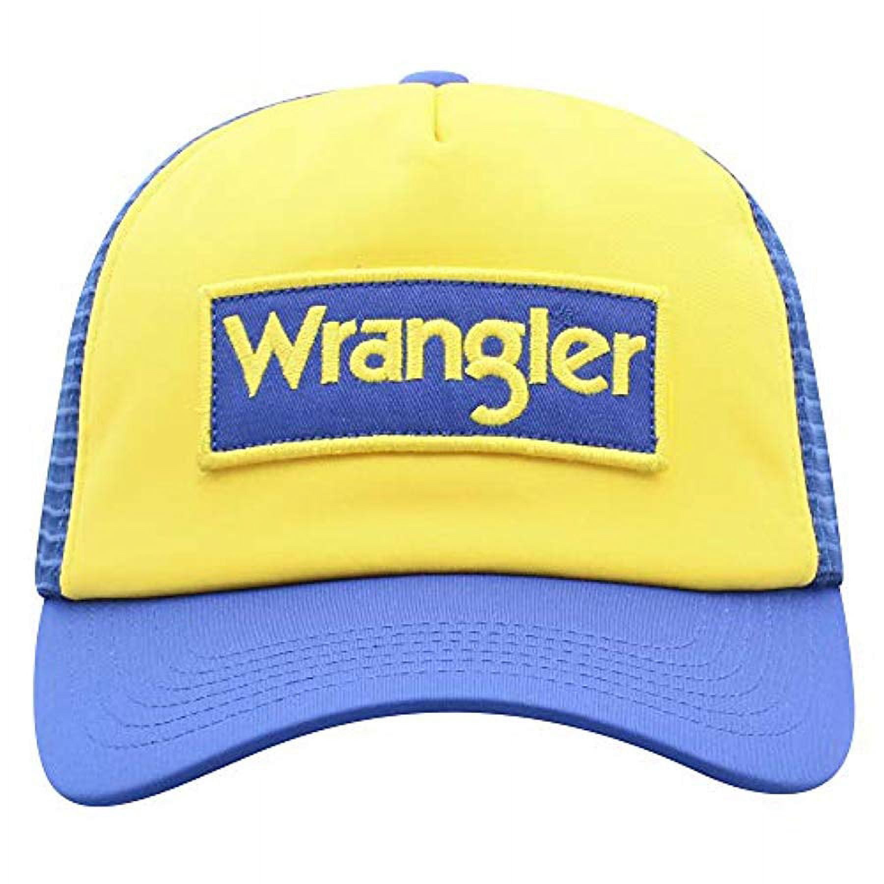 Wrangler Men's Block Retro Patch Logo Mesh Back Trucker Cap ~ NEW ...
