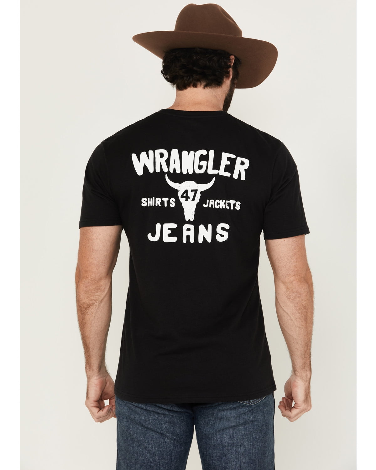 Wrangler Men's Boot Barn Steer Head Logo Short Sleeve Graphic T-Shirt ...