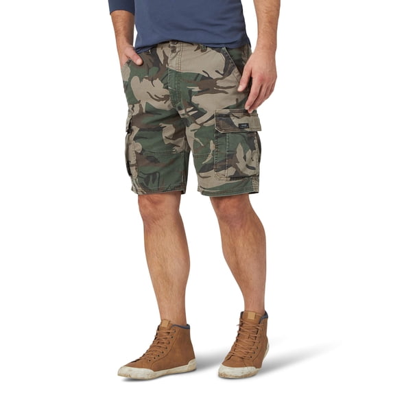 Wrangler Men's Cargo Shorts with Stretch, Relaxed Fit, Cotton Spandex ...