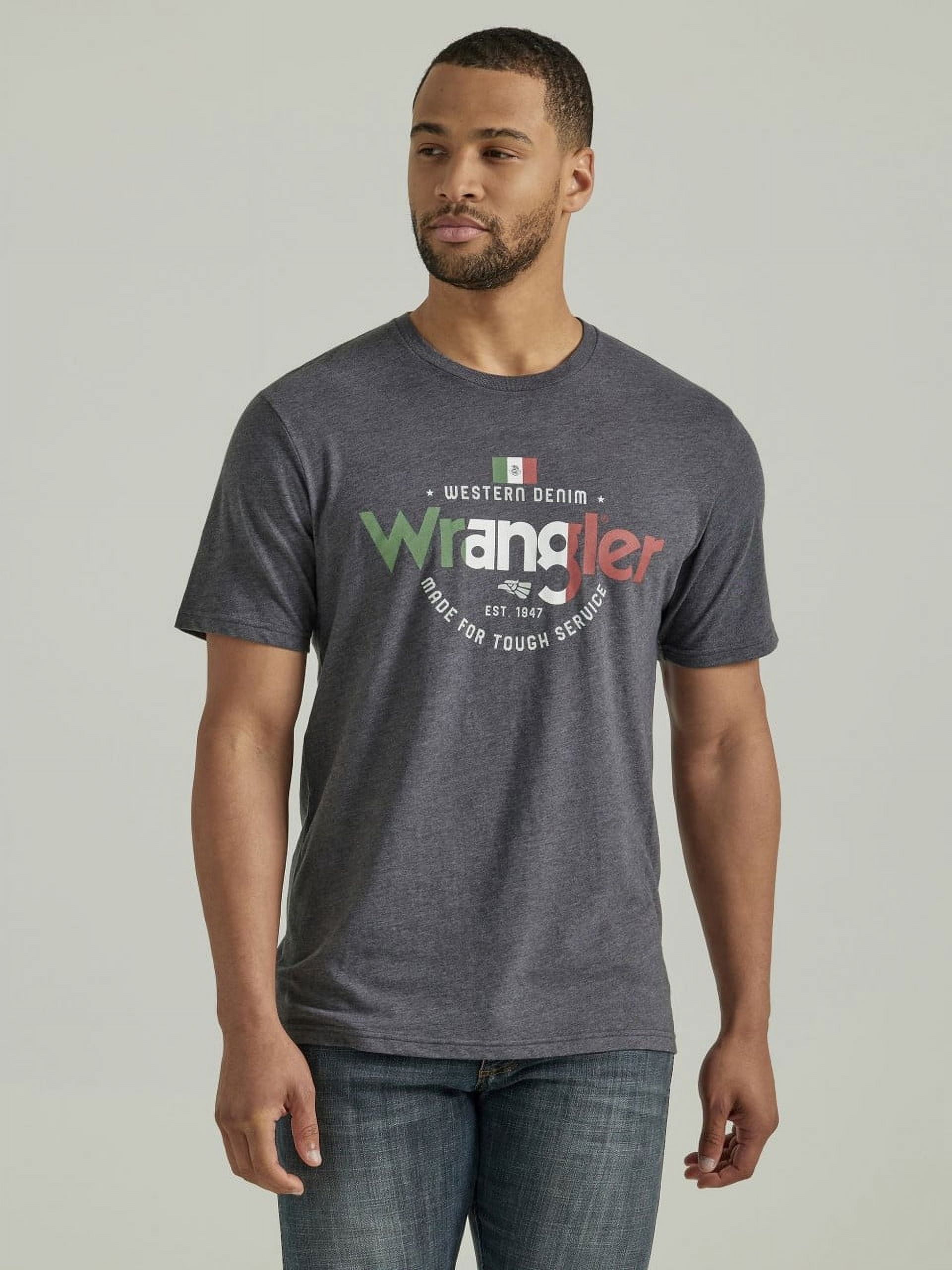 Wrangler Men's Charcoal Asphalt Mexico Graphic T-Shirt 112347219 ...
