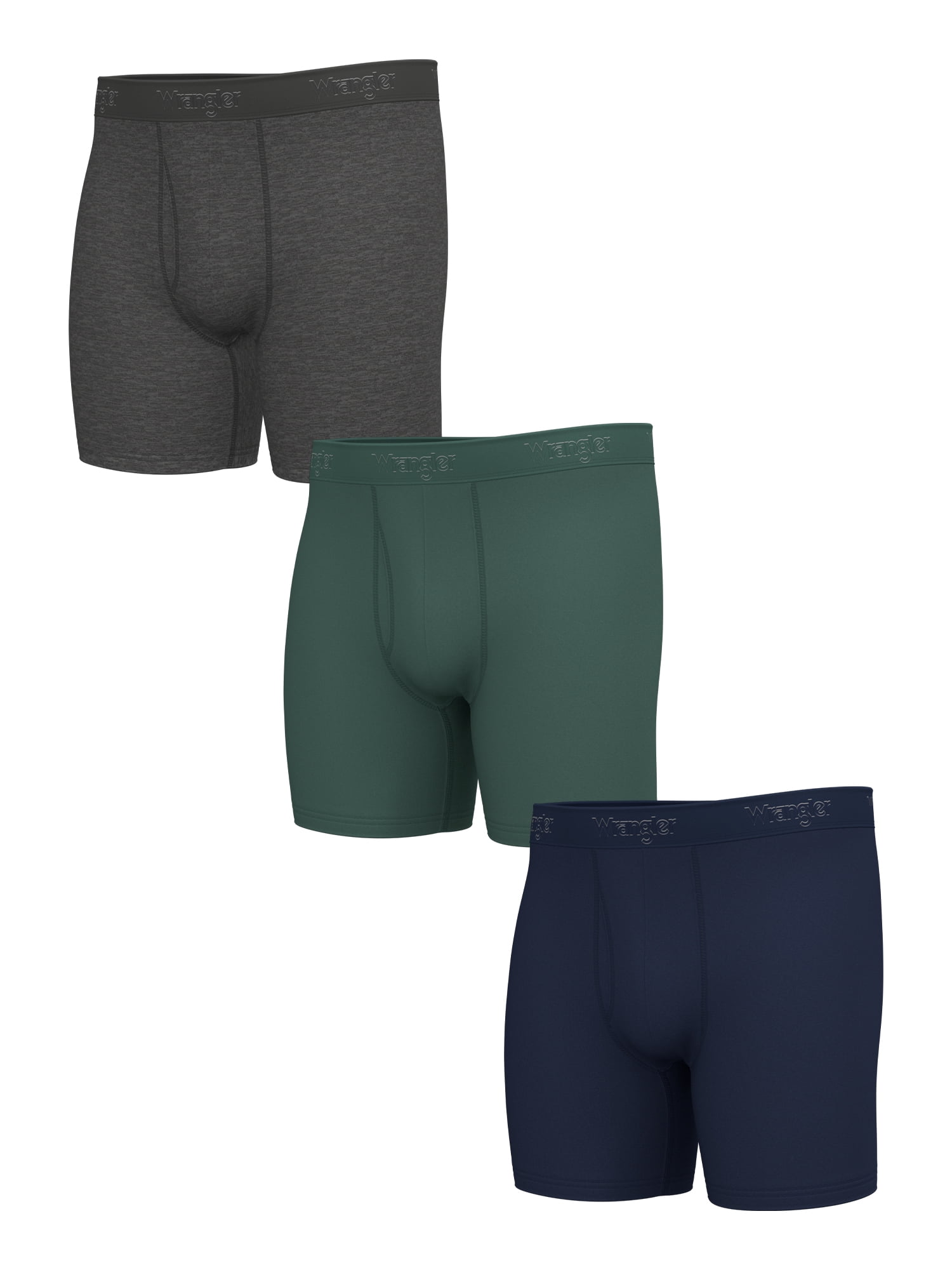 Wrangler Men's Cool Cotton Boxer Brief Set, Boxer Briefs Underwear for ...