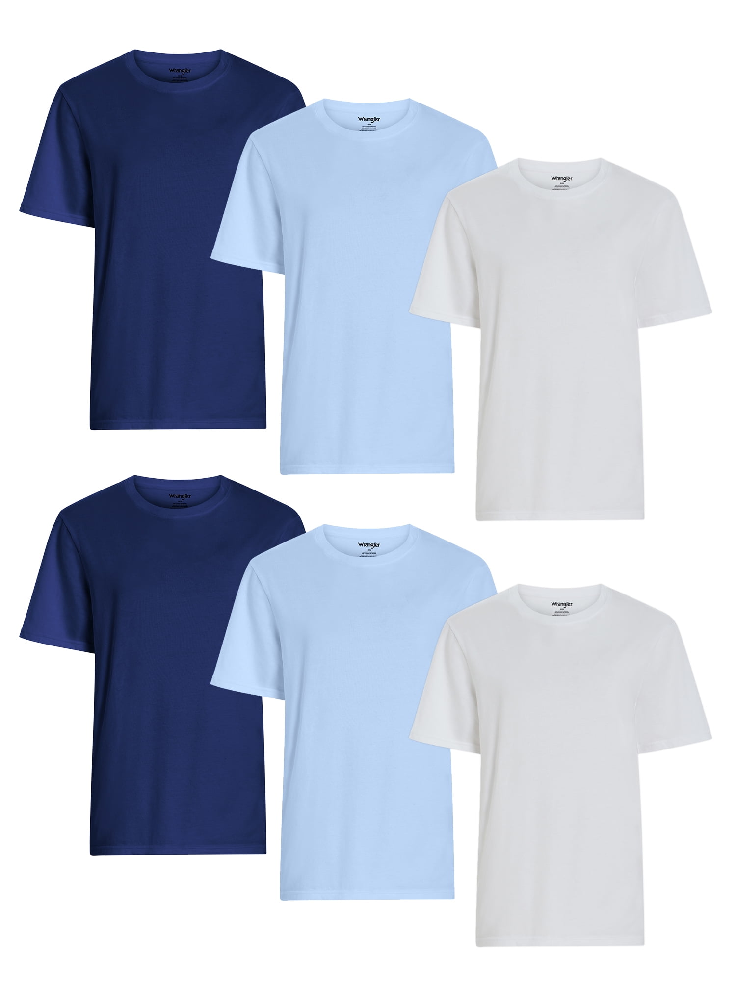 Wrangler Crew Neck Cotton Stretch Shortsleeve Undershirts for Men, 6-Pack (S-3XL) - Walmart.com