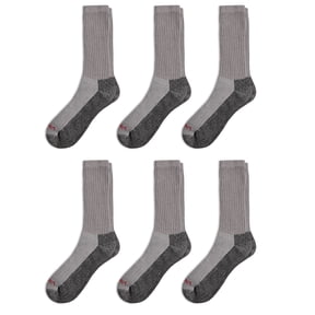 Wrangler Cushioned Crew Work Socks for Men, Polyester Blend, 12 Pairs ...