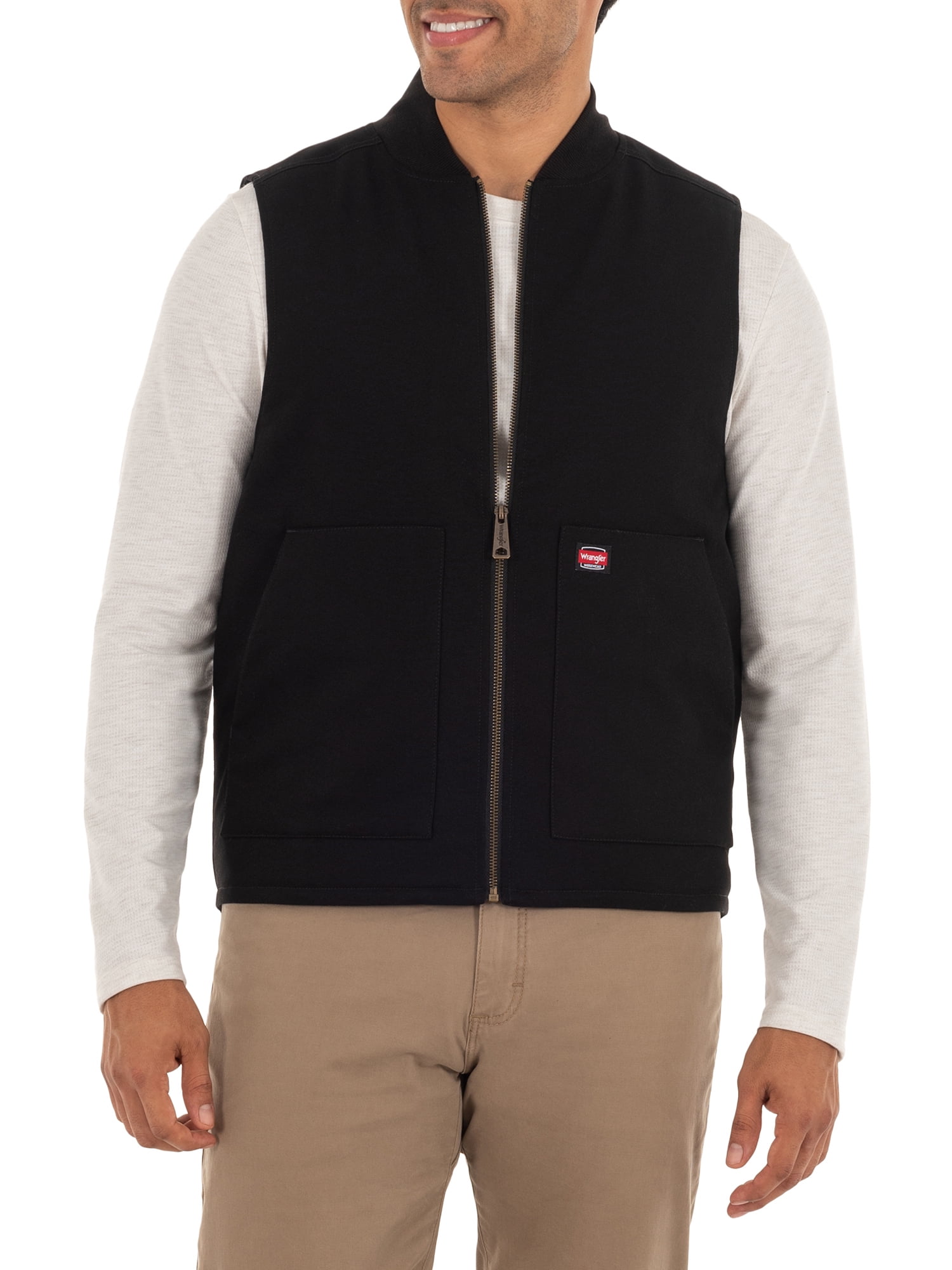 Wrangler® Men's Flex Canvas Quilted-lined Vest - Walmart.com
