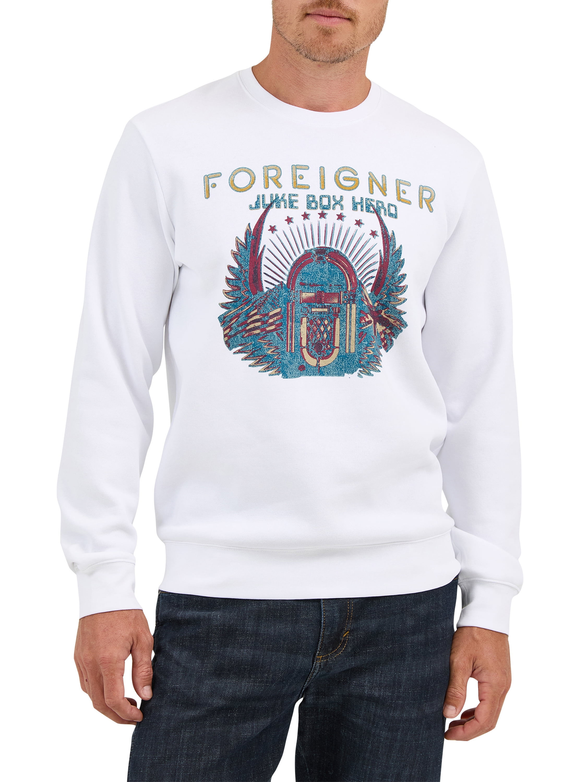 Wrangler® Men's Foreigner Graphic Fleece Pullover - Walmart.com