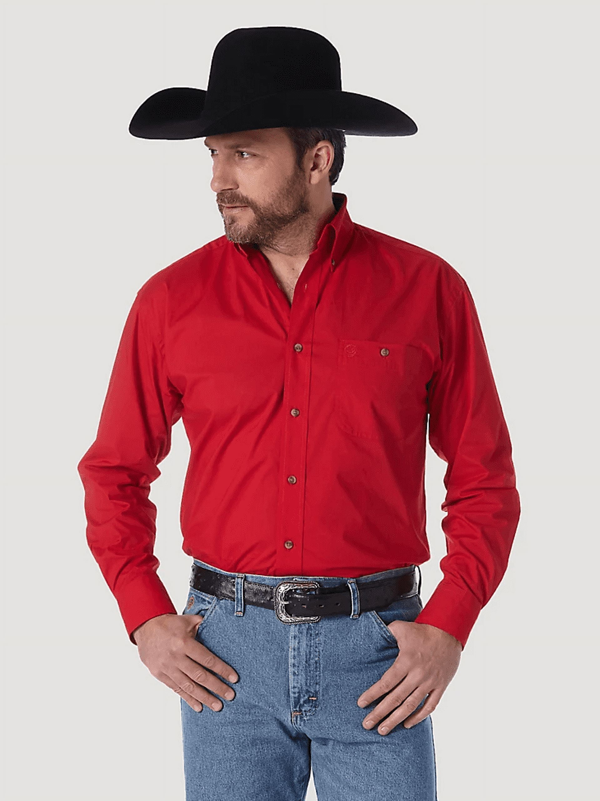 Wrangler Men's George Strait By Long Sleeve Button-Down Stretch Western ...