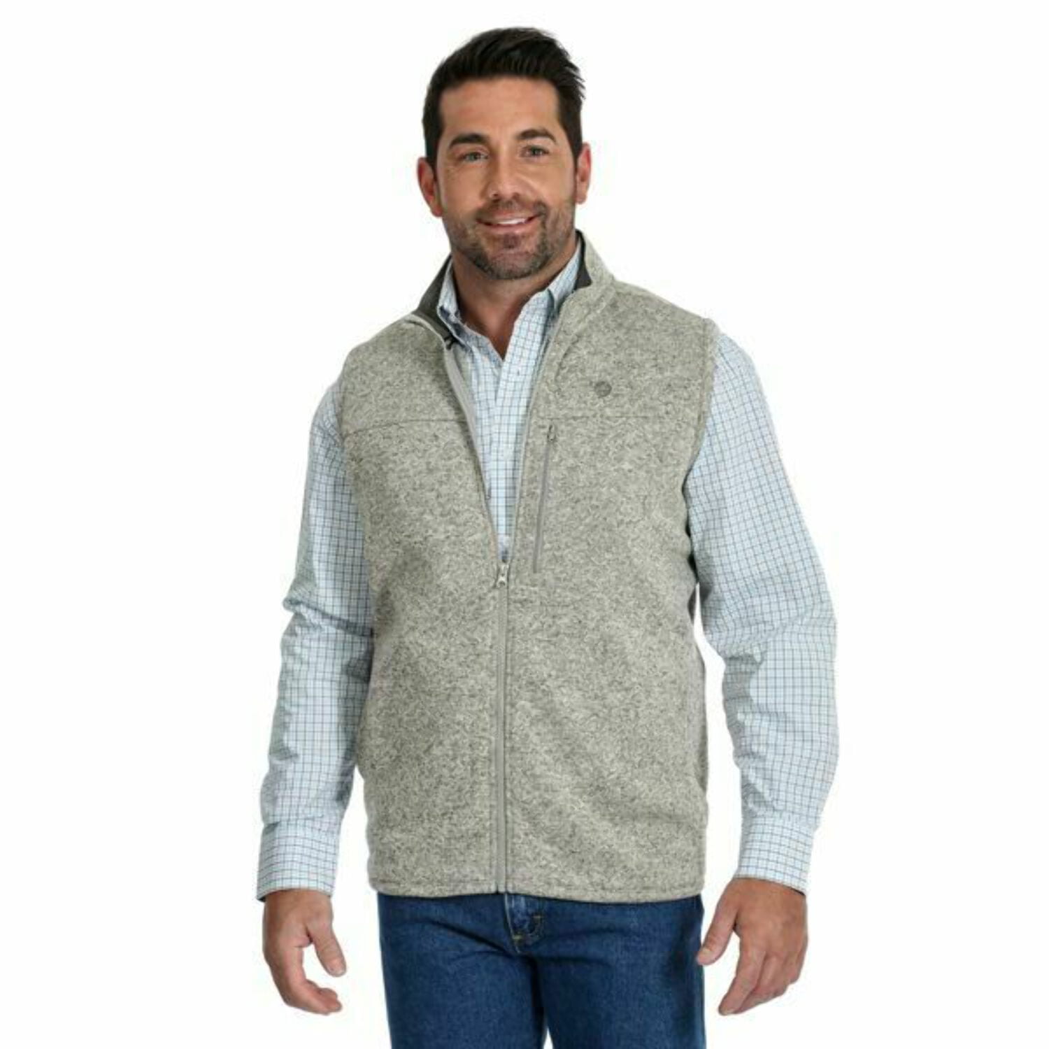 Wrangler­® Men's George Strait Heather Grey Knit Vests MGSK60H ...