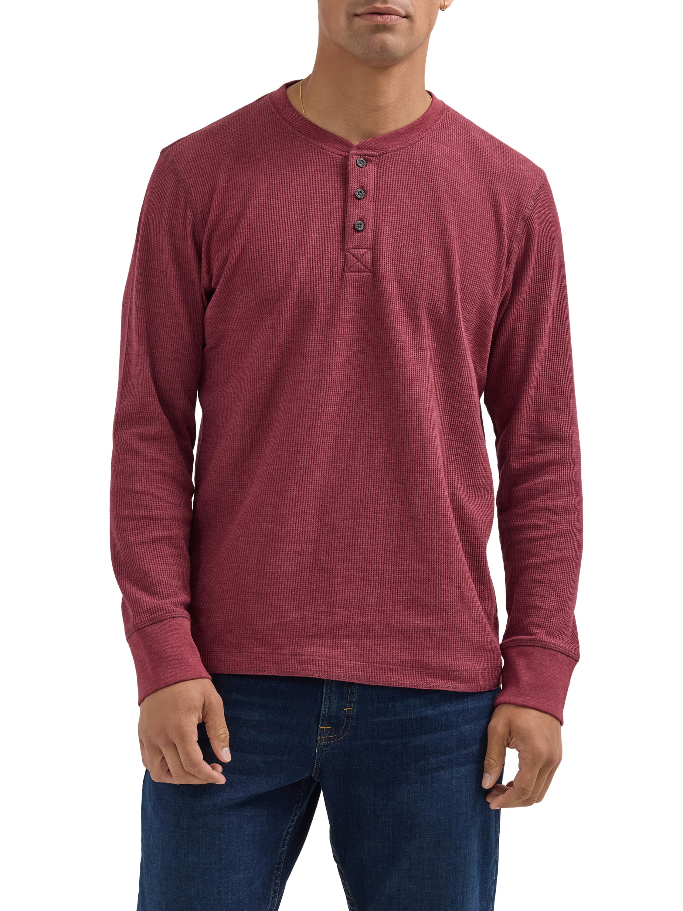 Wrangler® Men's Long Sleeve Henley Shirt, Sizes S-3XL - Walmart.com