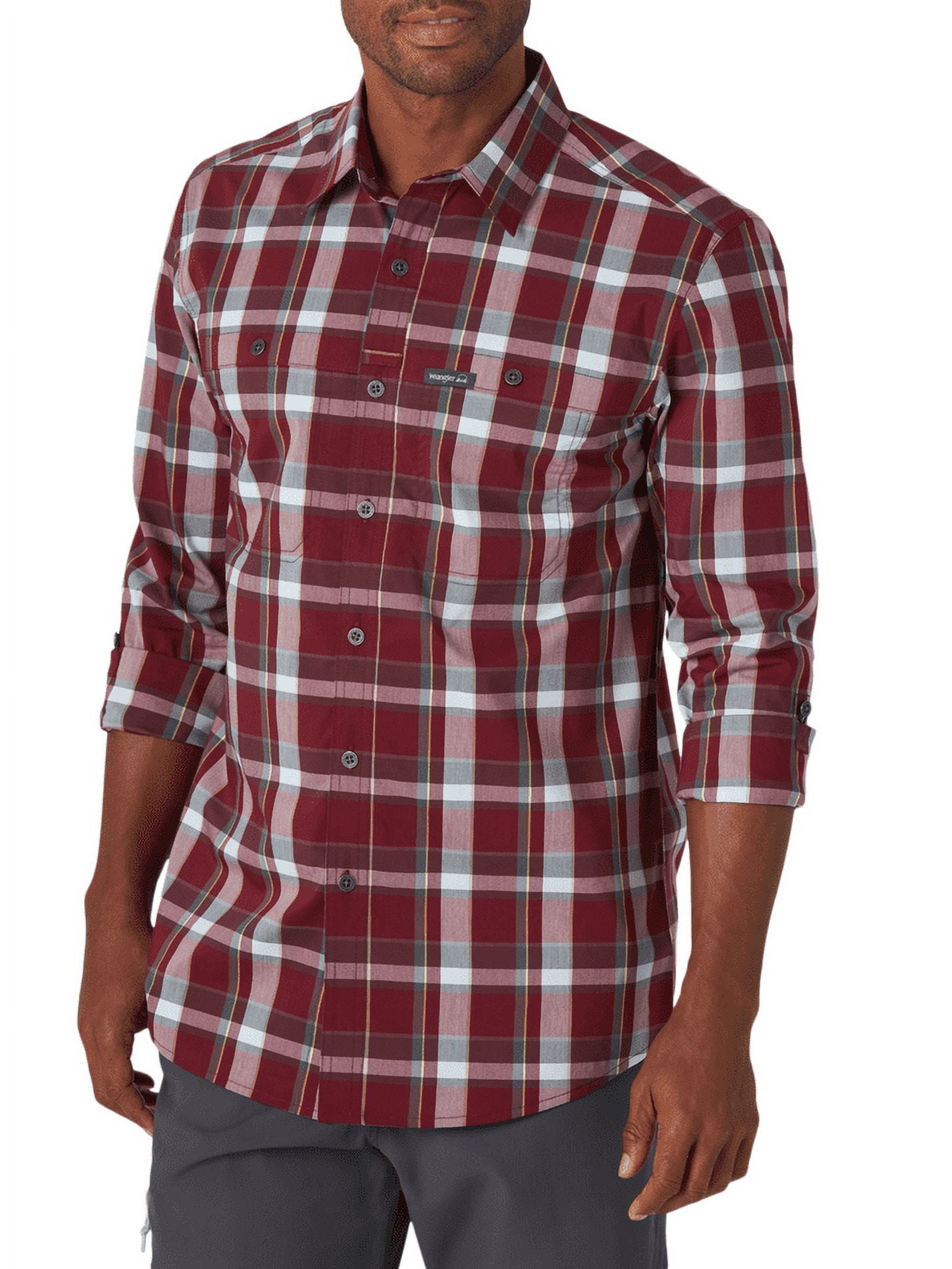 Wrangler Men's Long Sleeve Outdoor Vented Shirt - Walmart.com