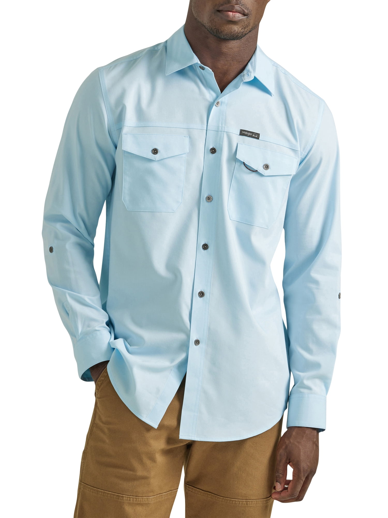 Wrangler® Men's Outdoor Long Sleeve Shirt with UPF 30+ Protection ...