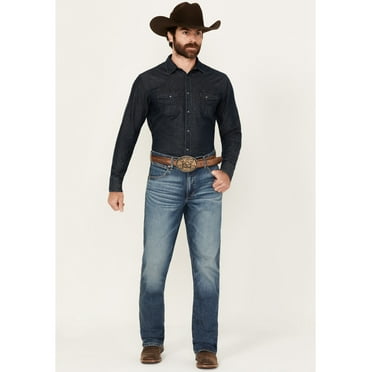 Wrangler Men's Retro Layton Bootcut Leg Slim Jeans, Medium Wash, Low Rise, 29W x 34L - Walmart.com