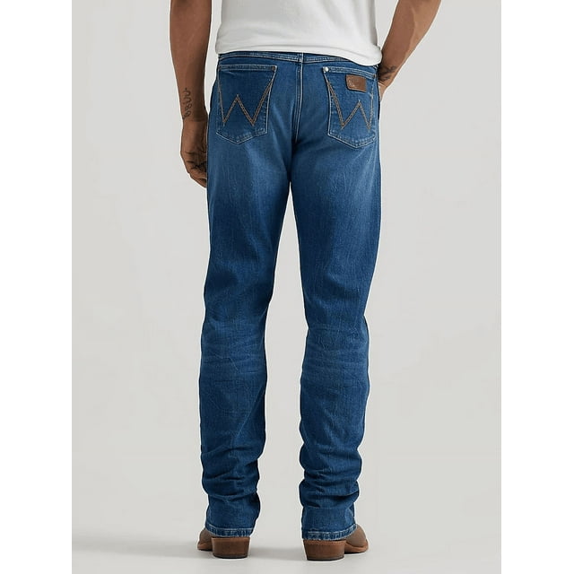 Wrangler Men's Retro Blaze Medium Wash Slim Bootcut Stretch Denim Jeans - 112344467 32W x 32L US ...