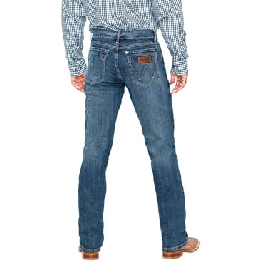 Wrangler Men's Retro 77Mwz Harris Medium Wash Slim Bootcut Stretch ...