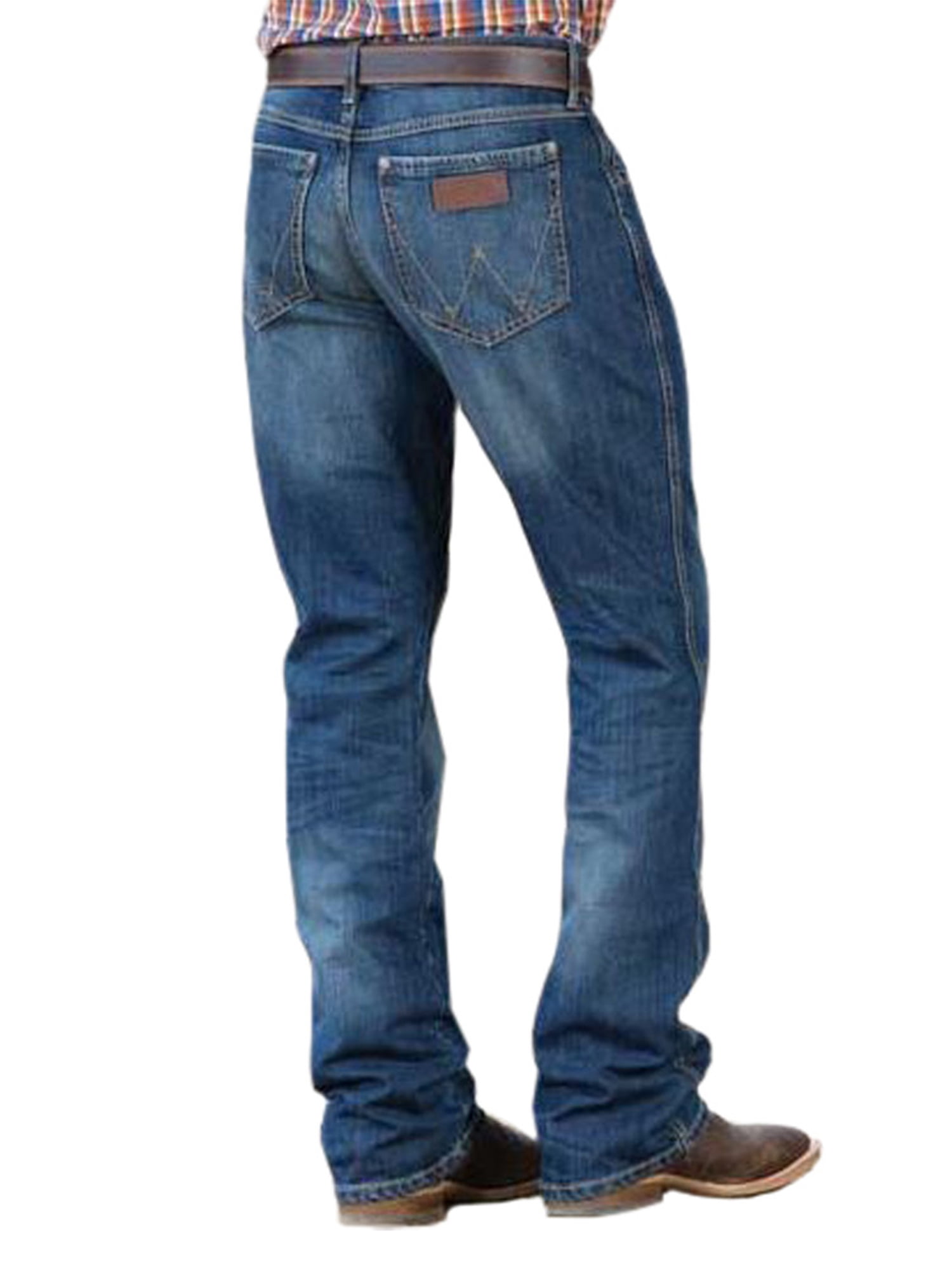 Wrangler Men's Retro Medium Wash Low Rise Relaxed Bootcut Jeans Indigo 32W x 30L US - Walmart.com