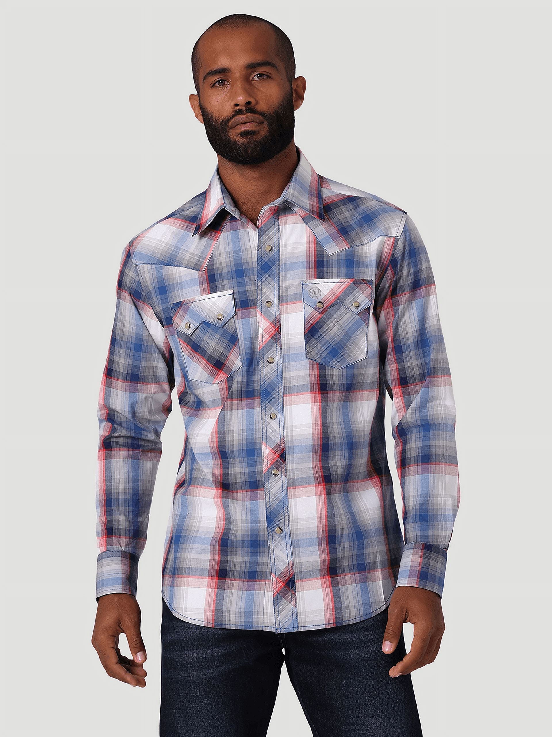 Wrangler® Men's Retro Multi Colored Plaid Button Down Shirt 2330420 ...