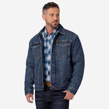 Wrangler 74260PW Blanket Lined Denim Jacket Denim 48 - Walmart.com