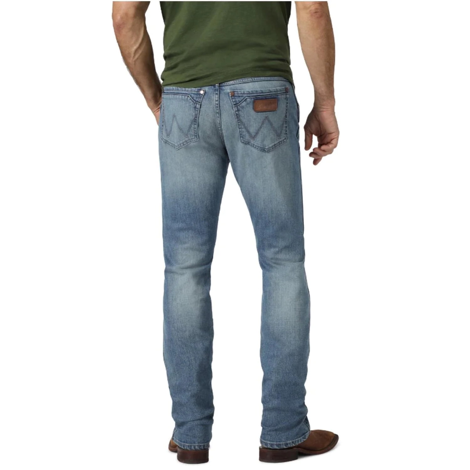 Wrangler Men's Retro® Slim Straight Light Wash Jeans 88MWZJK - Walmart.com
