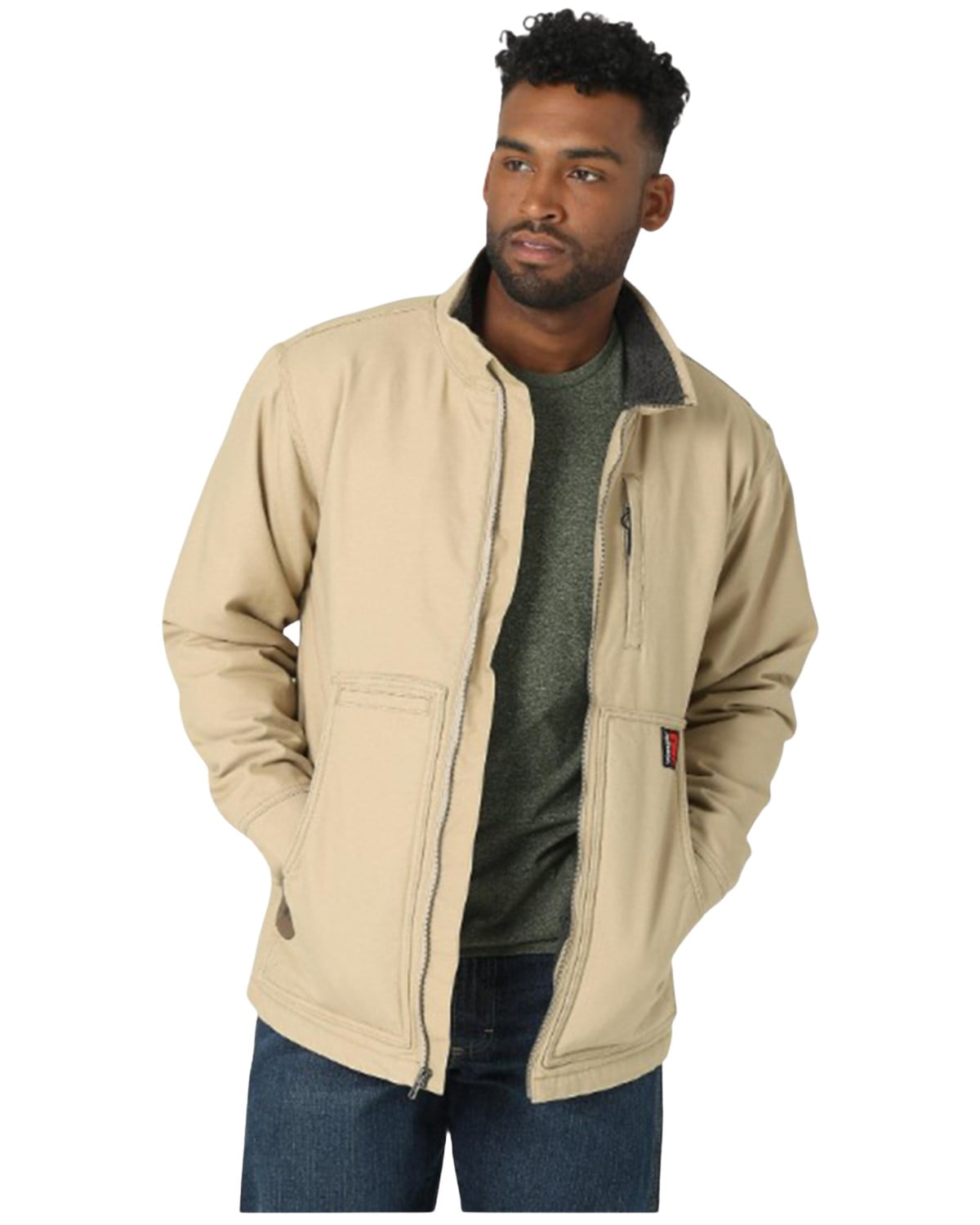 Wrangler Men's Riggs Tough Layers Sherpa Lined Canvas Jacket ...