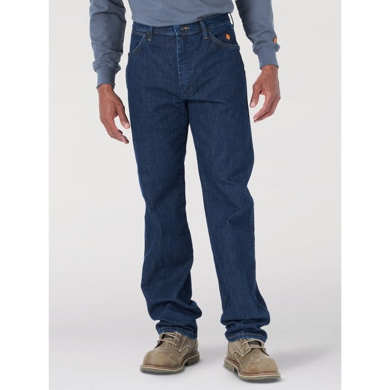 Wrangler Men's Riggs Workwear FR Original Fit Jean Dark Wash, 34" - Men ...