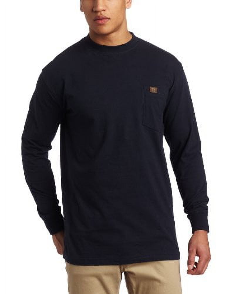 Wrangler Men's Riggs Workwear Long Sleeve Pocket T-shirt,Navy,2X-Large ...