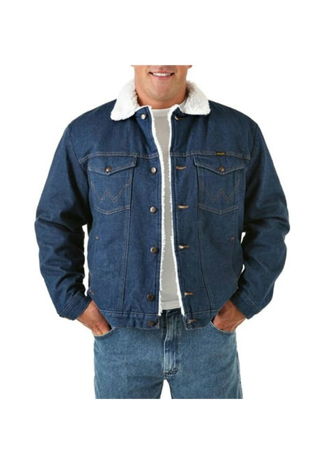 Wrangler 74260PW Blanket Lined Denim Jacket Denim 48 - Walmart.com