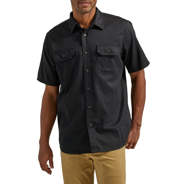 Wrangler Men's Short Sleeve Woven Shirt, Sizes S-5XL - Walmart.com