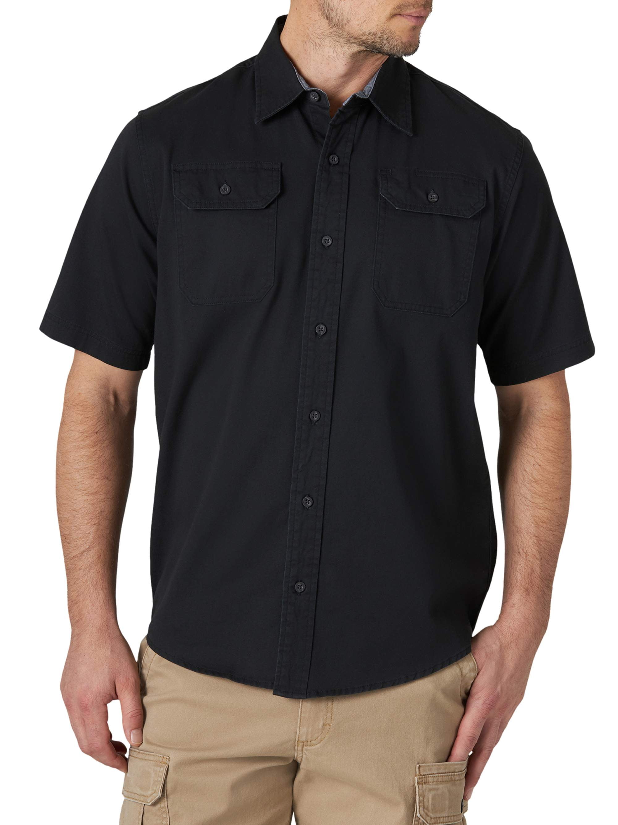 Wrangler Men's Short Sleeve Woven Shirt - Walmart.com
