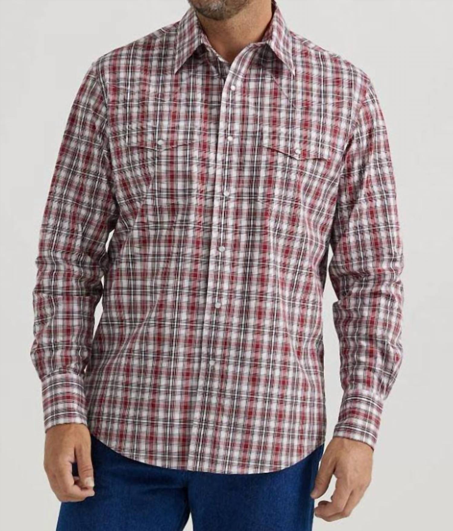 Wrangler Men's Snap Plaid Long Sleeves - Walmart.com