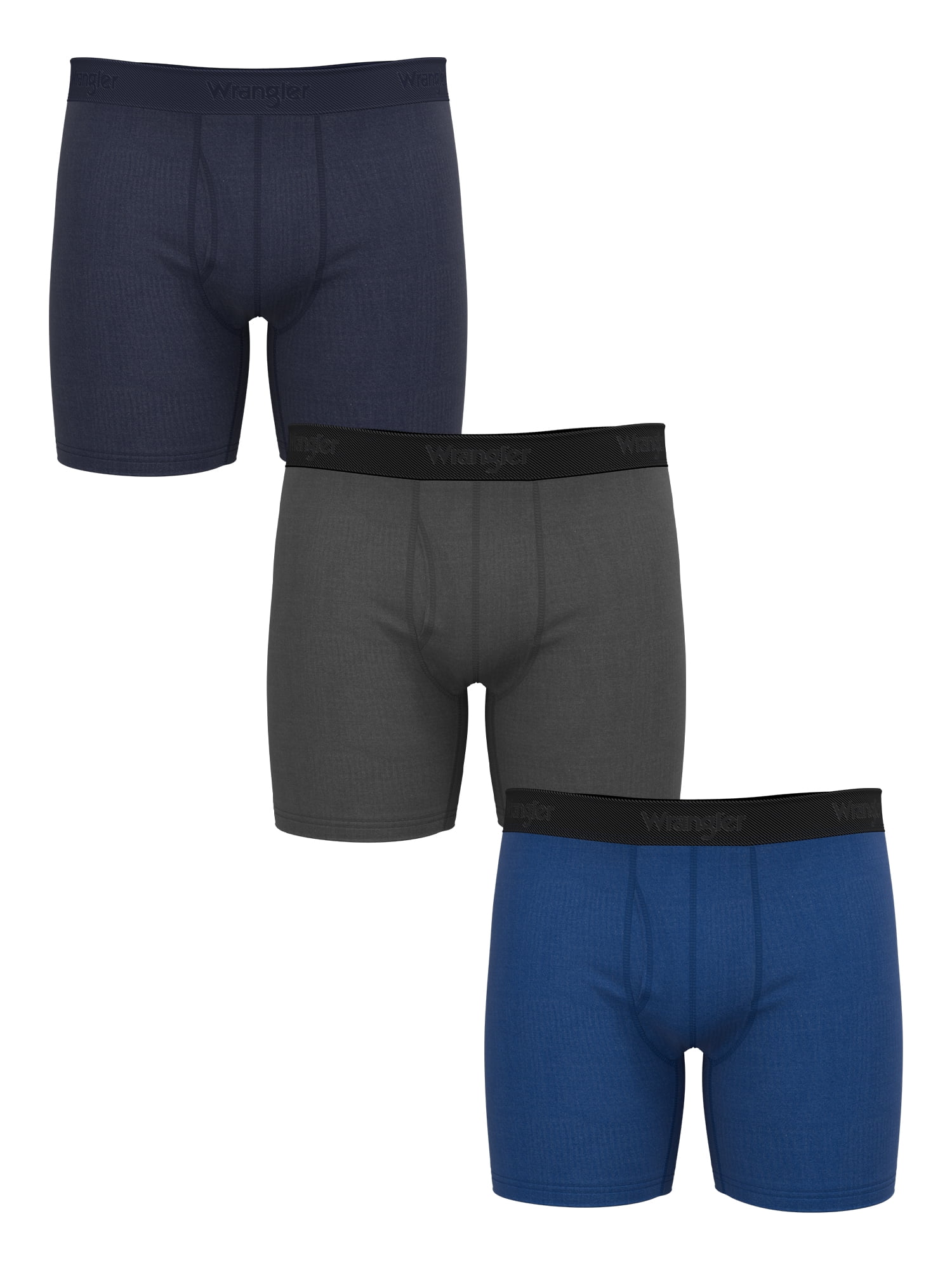 Wrangler Men's Soft Flex Boxer Brief Set, Boxer Briefs Underwear for ...