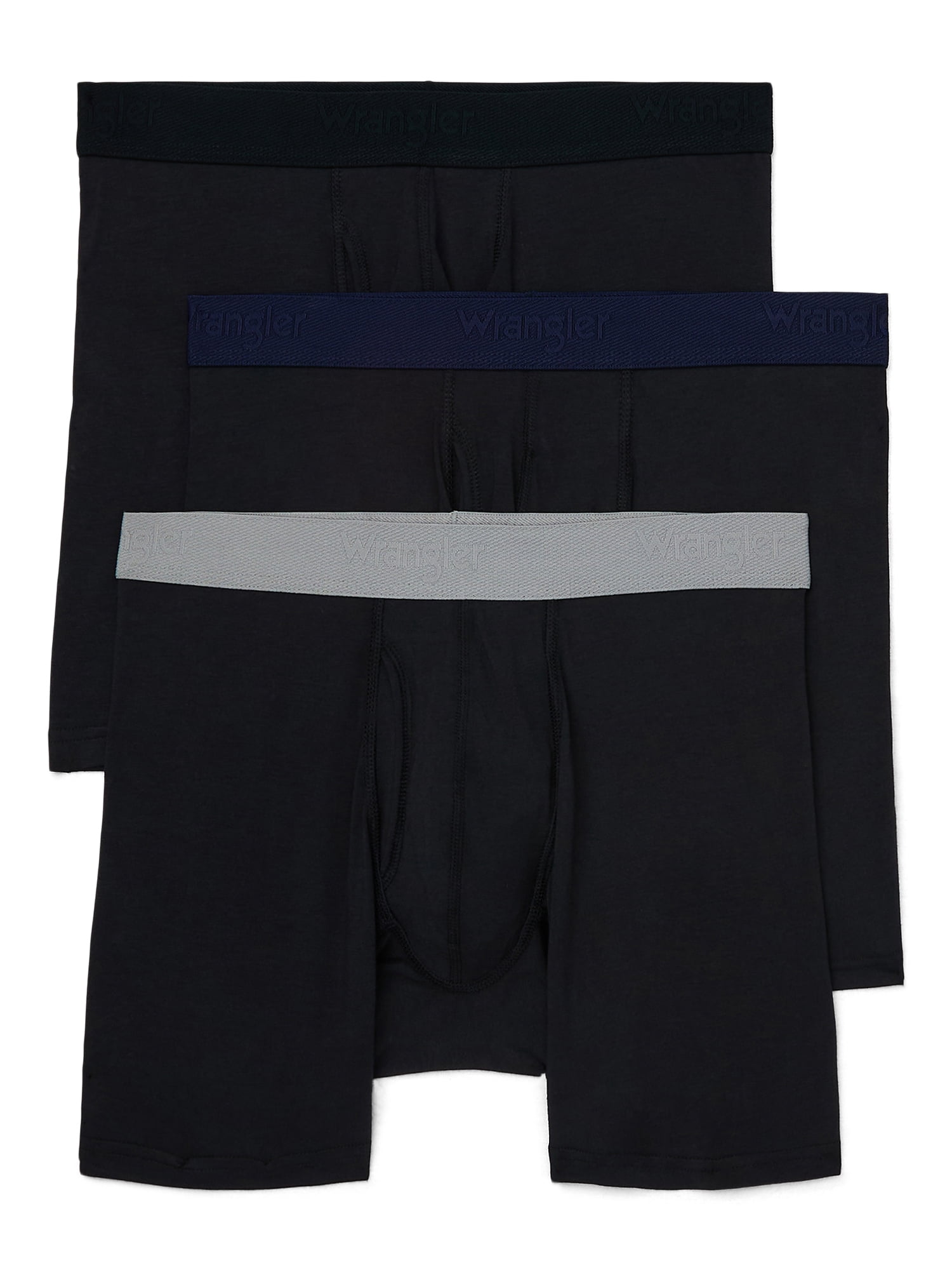 Wrangler Men's Supima ComfortFlex Stretch Boxer Briefs 6-Pack, Soft ...